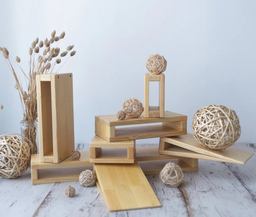 Hollow wooden blocks for construction play, Hobbies & Toys, Toys ...