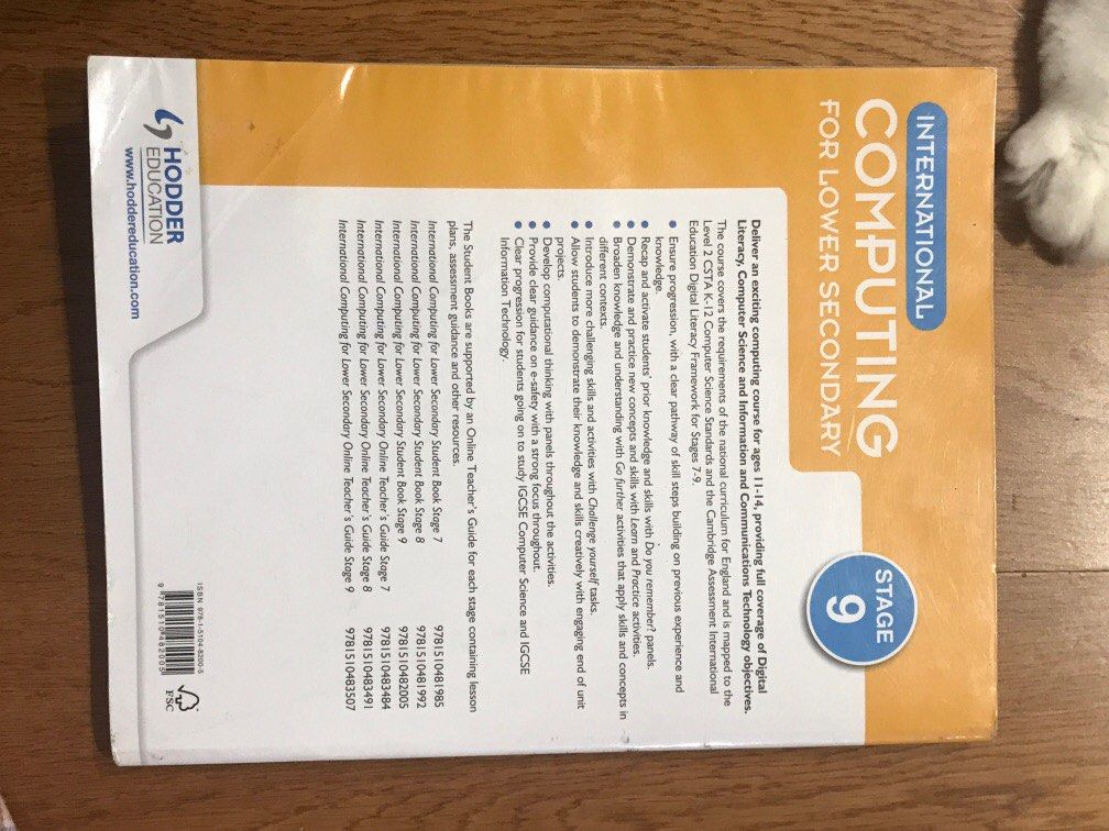 IGCSE International Computing for Lower Secondary Stage9 Hodders Education 978150482005, Hobbies ...