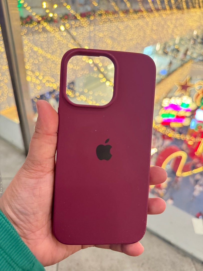 IPHONE 15 PRO MAX CASE MAROON WITH LOGO SILICON, Mobile Phones ...