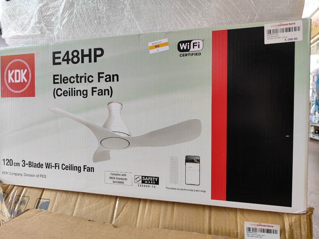KDK Wifi Ceiling Fan E48HP, Furniture & Home Living, Lighting & Fans ...