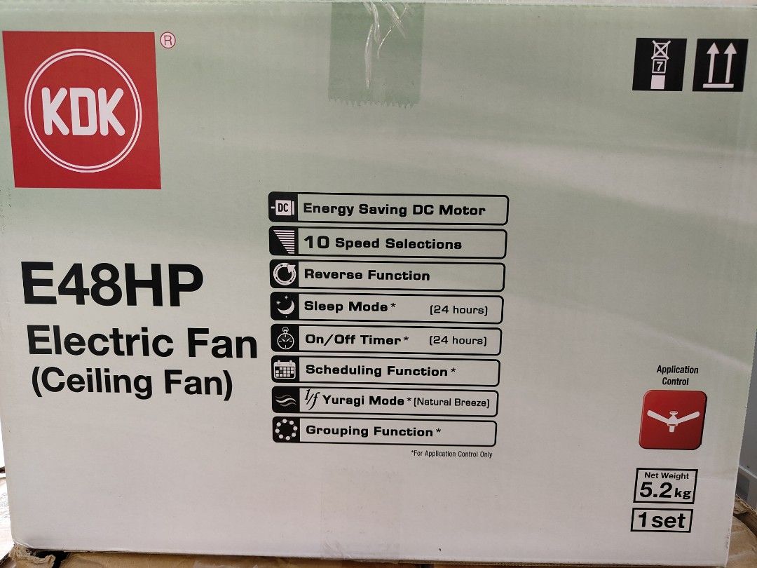 KDK Wifi Ceiling Fan E48HP, Furniture & Home Living, Lighting & Fans ...