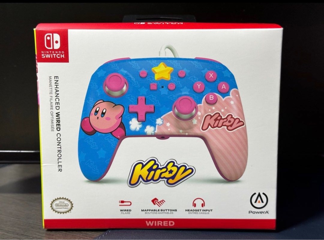 Kirby Nintendo Switch Wired Controller, Video Gaming, Gaming ...