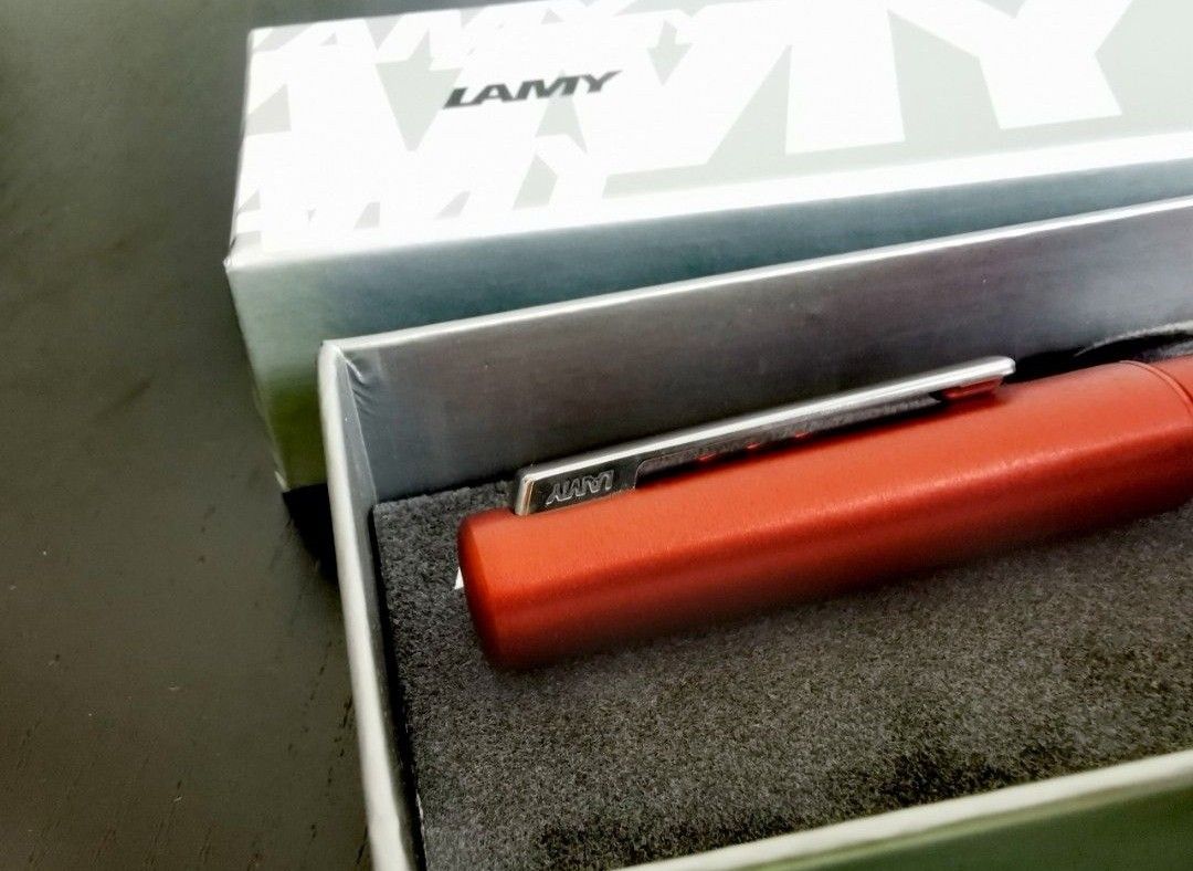 Lamy aion Snap on Cap Red Anodized Aluminum Fountain Pen(F) Made in ...