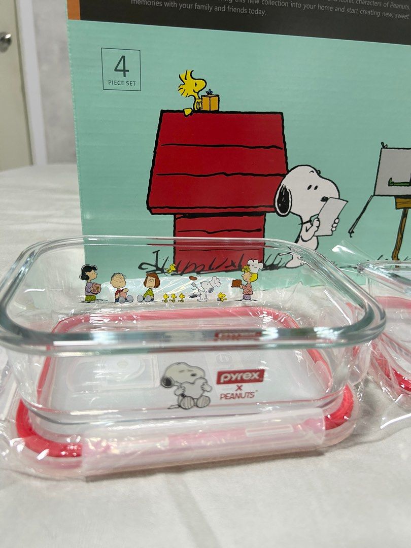 [Limited Edition] Pyrex x Peanuts Air-tight Glass Food Containers ...
