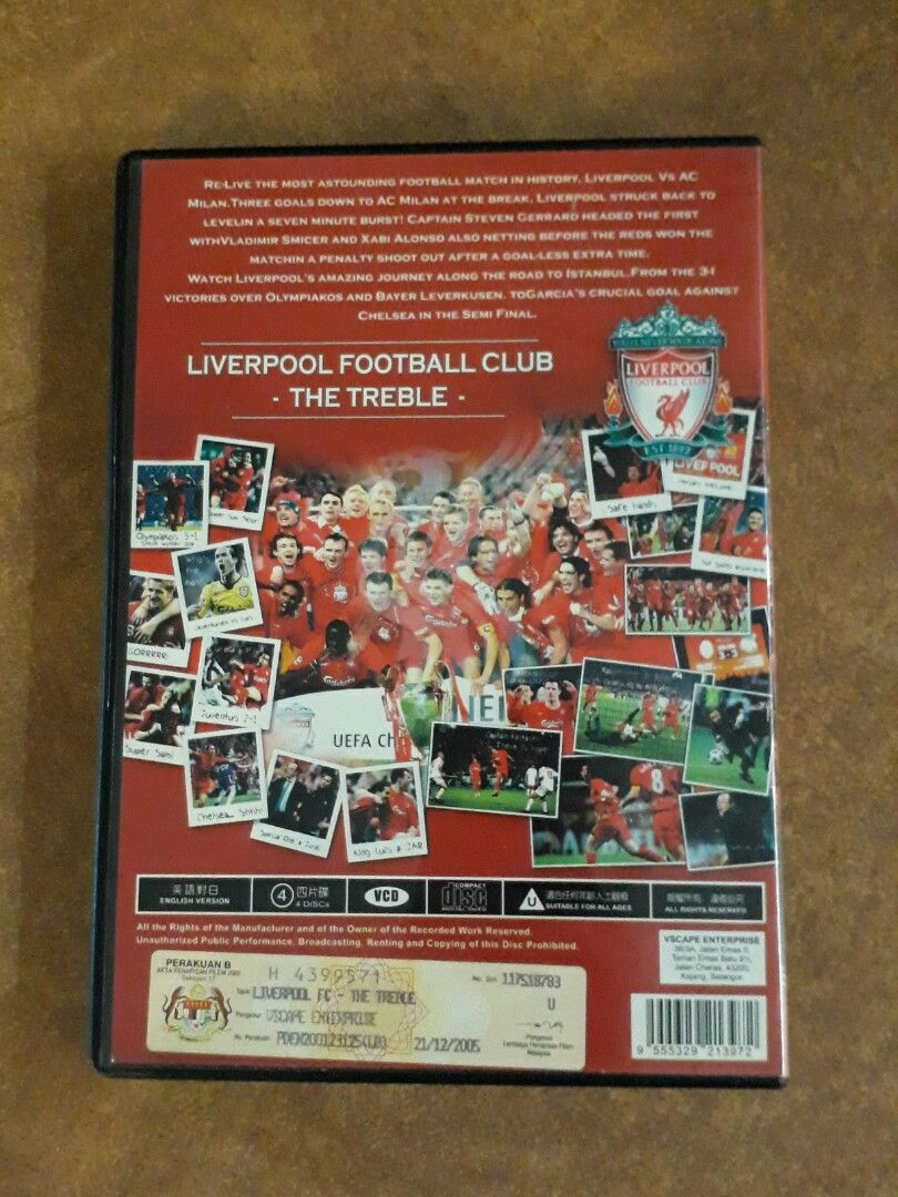 LIVERPOOL FOOTBALL CLUB THE TREBLE, Hobbies & Toys, Music & Media, CDs ...
