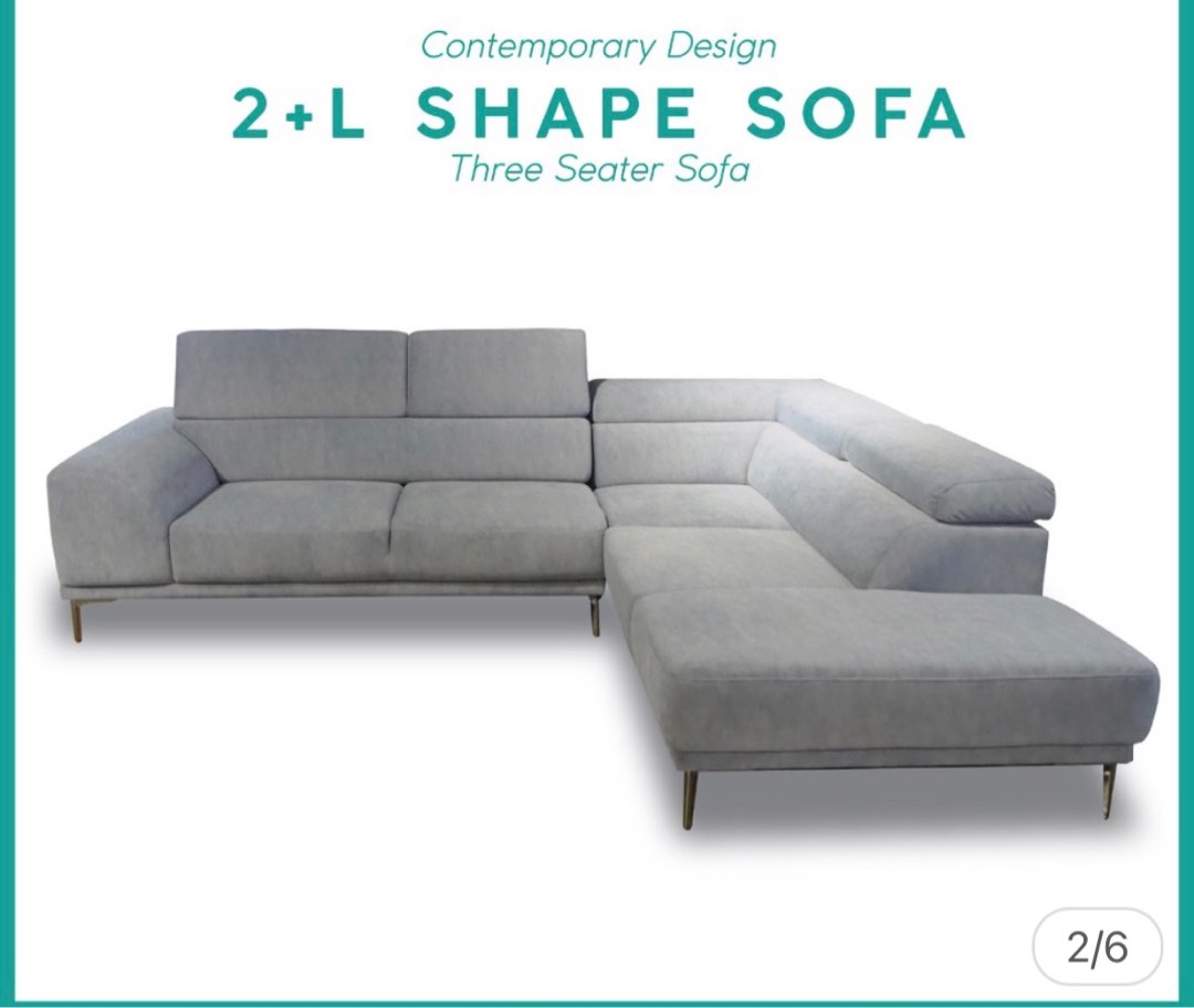 L-shape sofa 2.8m x 2.3m, Furniture & Home Living, Furniture, Sofas on ...