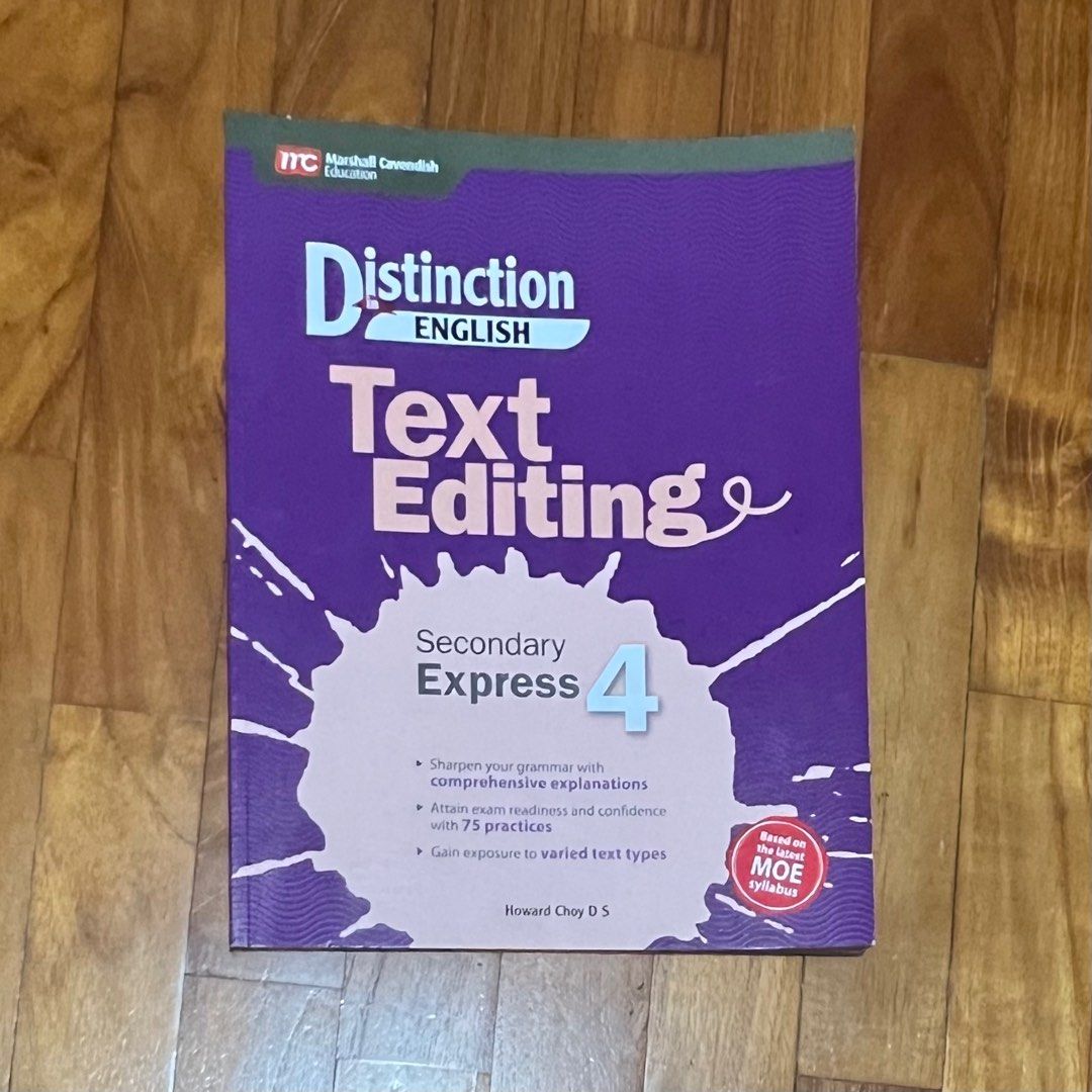 Marshall Cavendish Distinction in English Sec Express 4 Text Editing ...