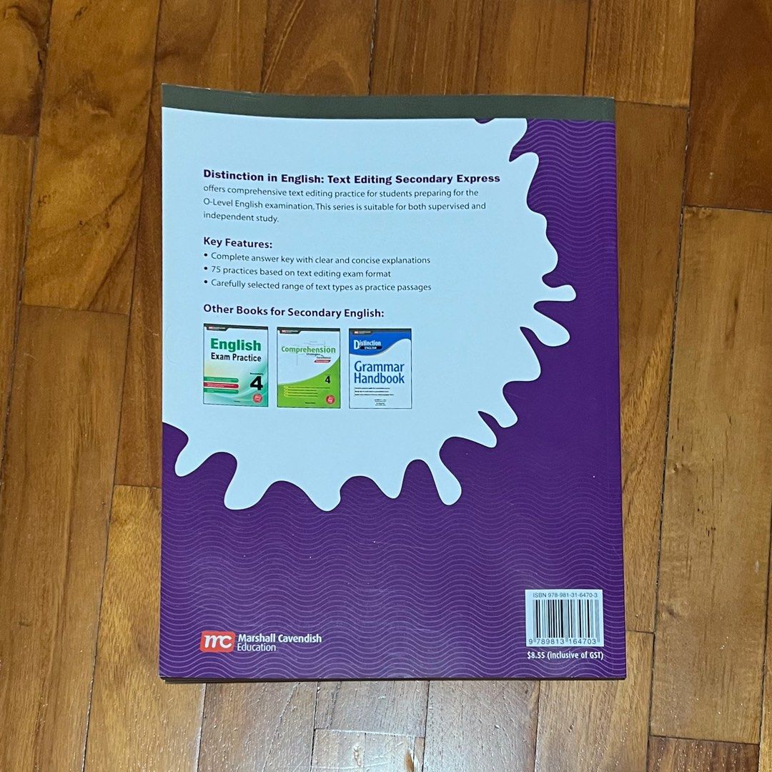 Marshall Cavendish Distinction in English Sec Express 4 Text Editing ...