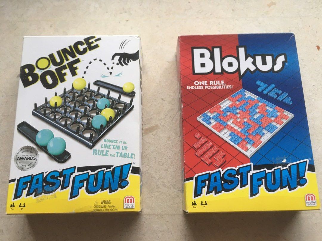 Mattel Bounce Off and Blokus, Hobbies & Toys, Toys & Games on Carousell