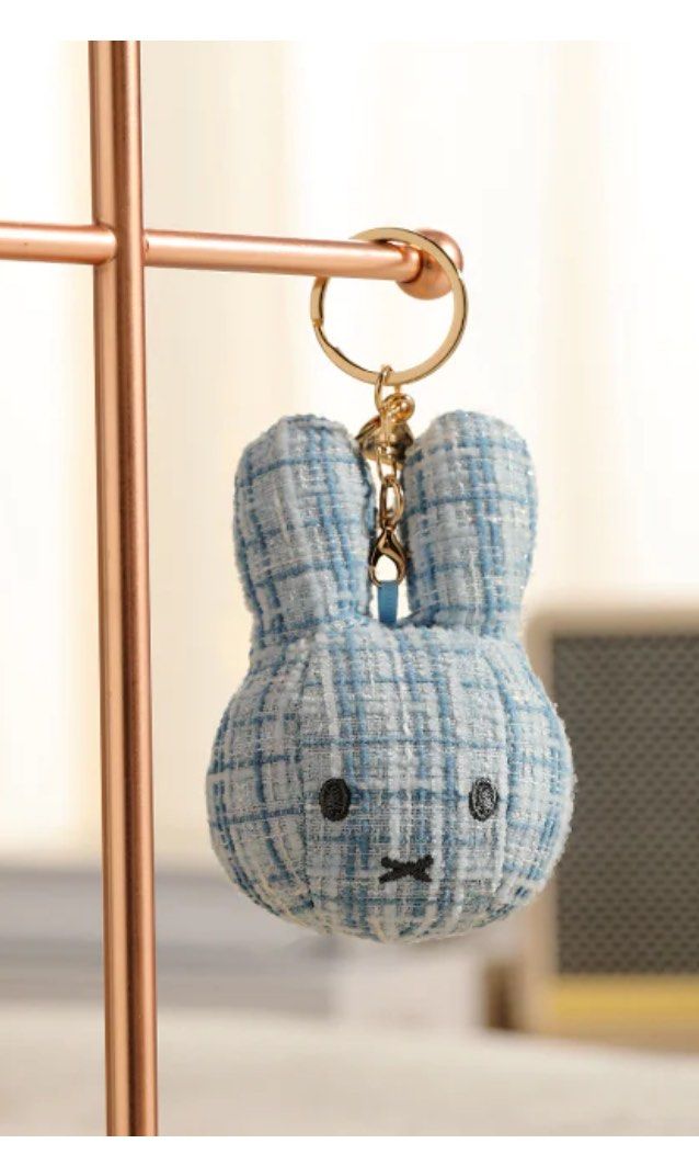 Miffy Plush Keychain Blue Tweed, Hobbies & Toys, Toys & Games on Carousell