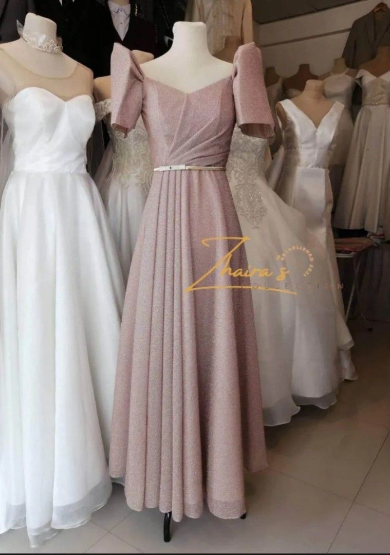 Modern Filipiniana Old Rose Color, Women's Fashion, Dresses & Sets ...