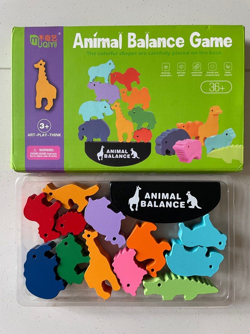 Montessori wooden Animal Balance Game, Hobbies & Toys, Toys & Games on ...