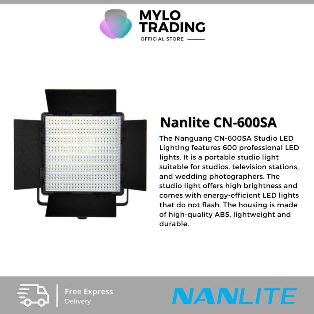 NANLITE NANGUANG CN-600SA LED 5600K CONTINUOUS VIDEO LIGHTING ...
