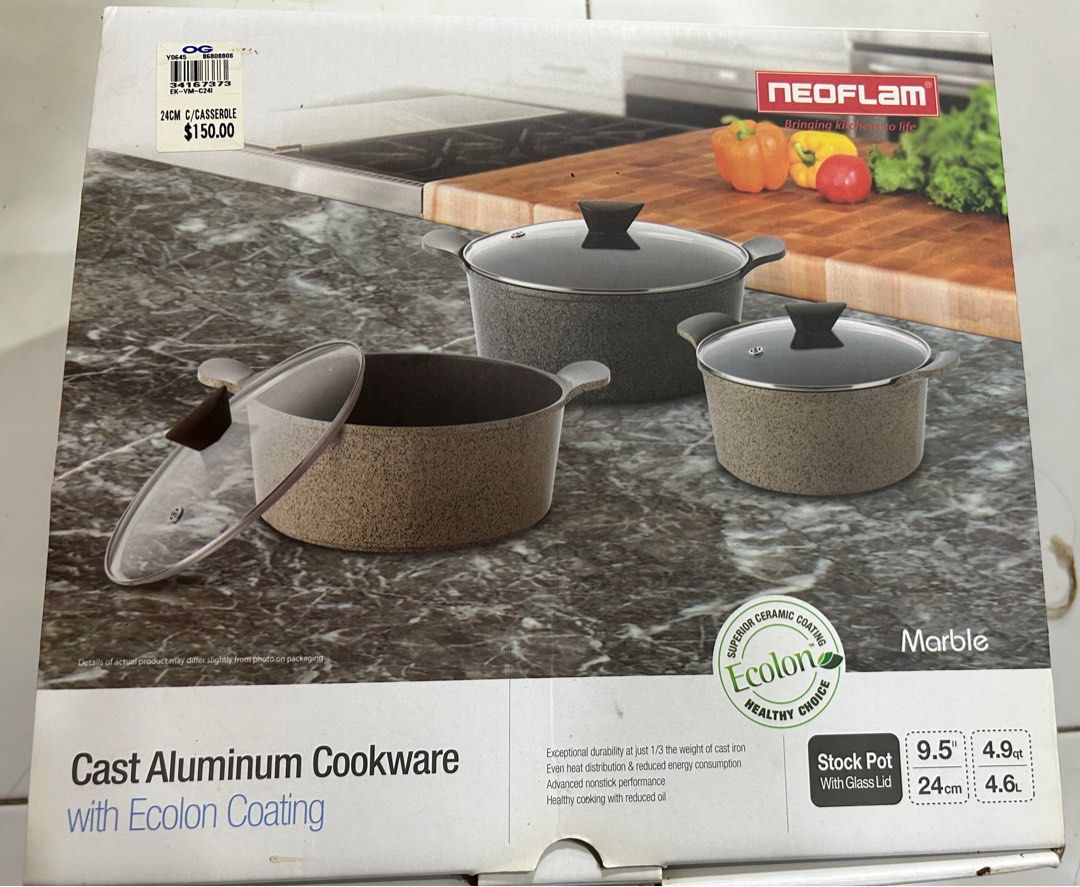 Neoflam Cast Aluminium Cookware with Ecolon Coating, TV & Home Appliances, Kitchen Appliances ...