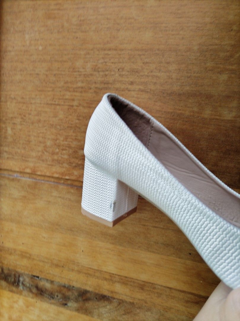 Olivia white 2inch heels ( for civil wedding, prenup shoots or party ...
