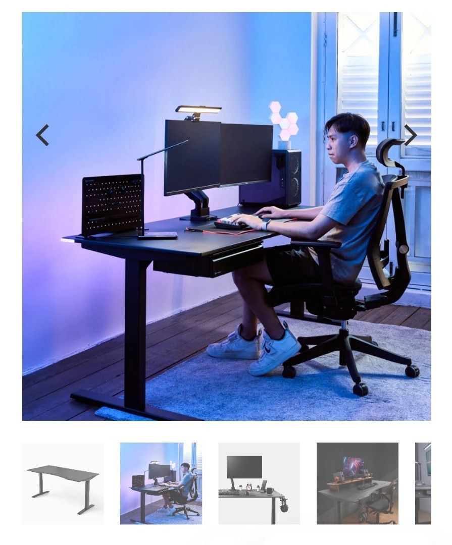 Omnidesk kenshi static gaming desk table, Furniture & Home Living ...