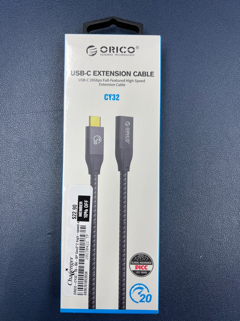 Orico USB-C Extension Cable CY32, Computers & Tech, Parts & Accessories ...