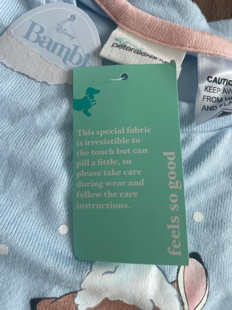 Peter Alexander kids Disney Bambi pyjamas set size 5, Babies & Kids ...