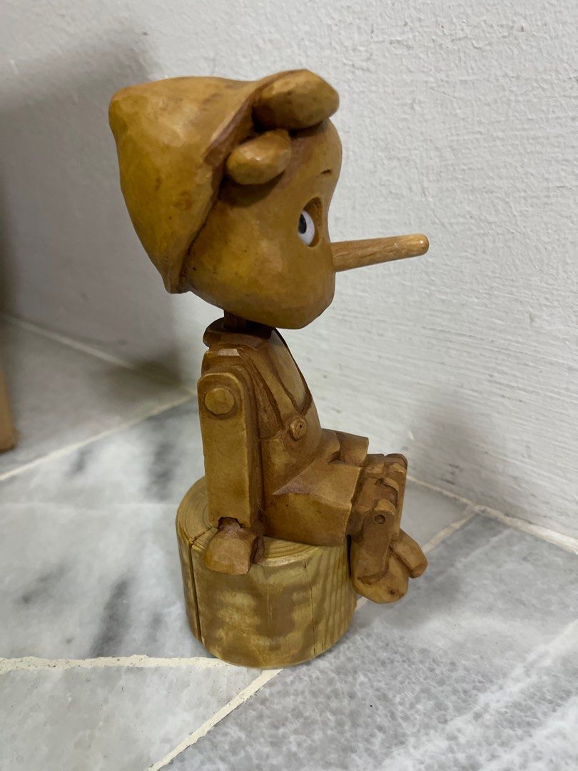 Italy Pinocchio Wood Carving, Furniture & Home Living, Home Decor ...