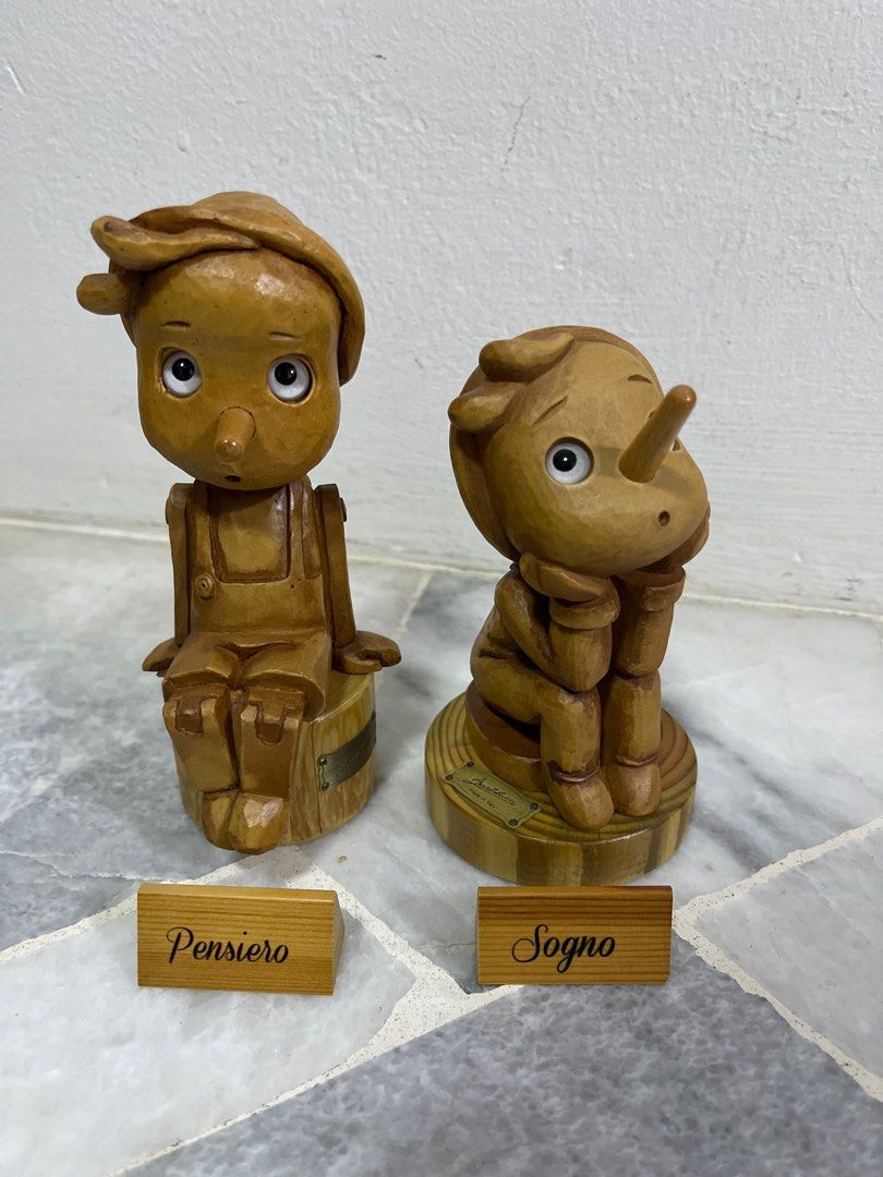Italy Pinocchio Wood Carving, Furniture & Home Living, Home Decor ...