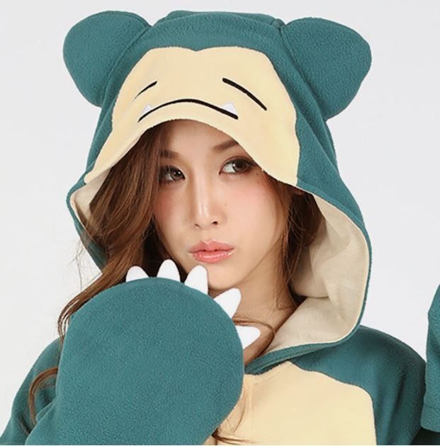 Pokemon Snorlax Kabigon Fleece Costume Official Adult Unisex Cosplay ...