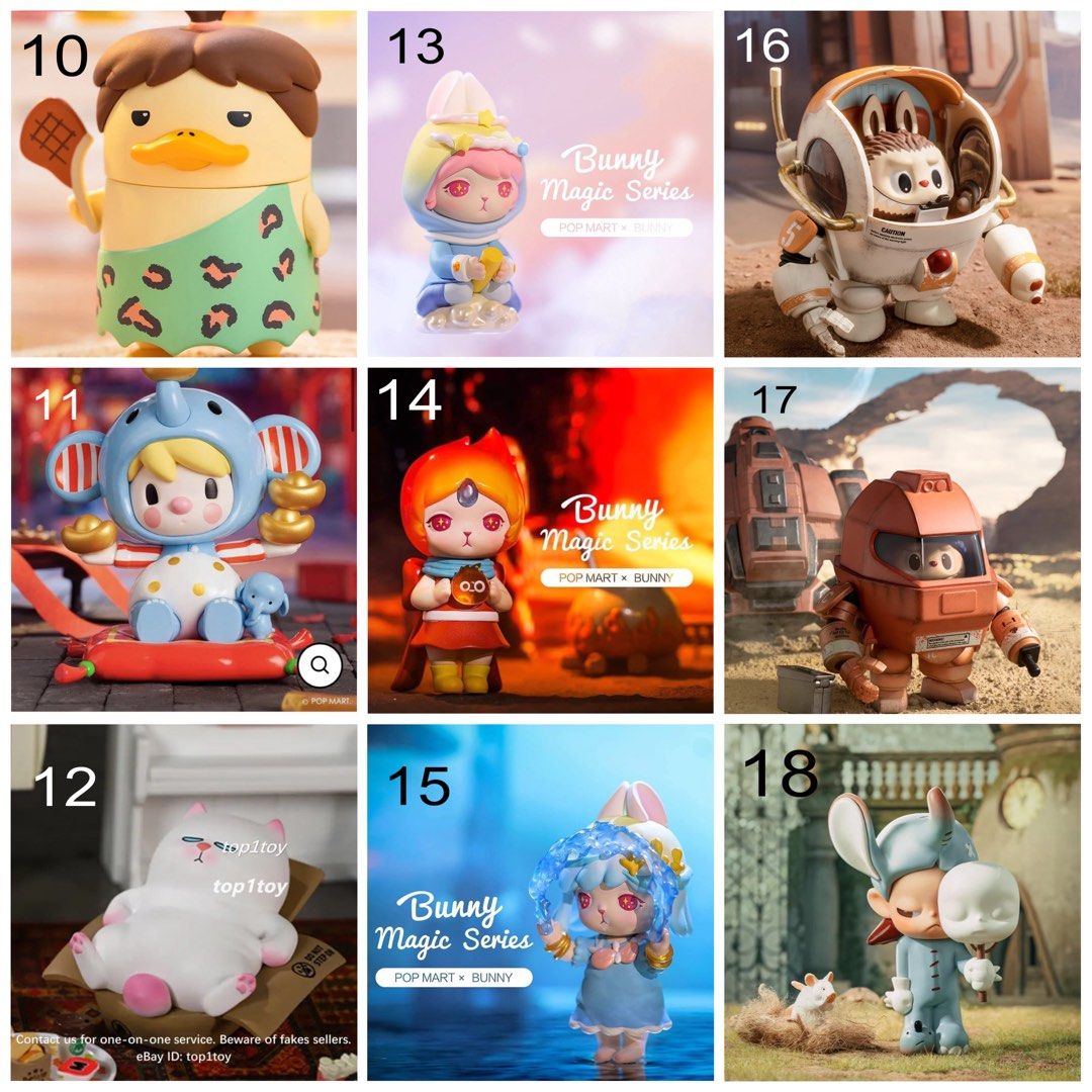 Popmart Skullpanda Pucky Duckoo Bobo & Coco The Monsters Bunny Magic ...