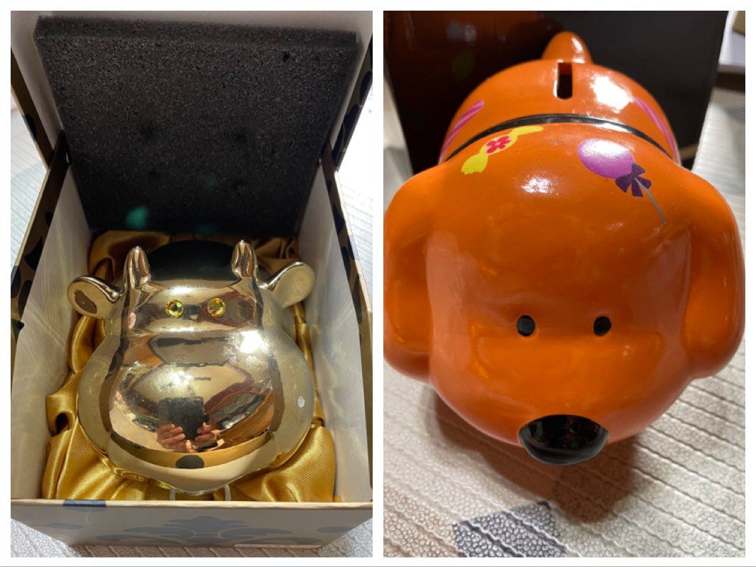 Porcelain Coin Bank Year of the Pig Edition ($20) / Metal Year of Cow ...