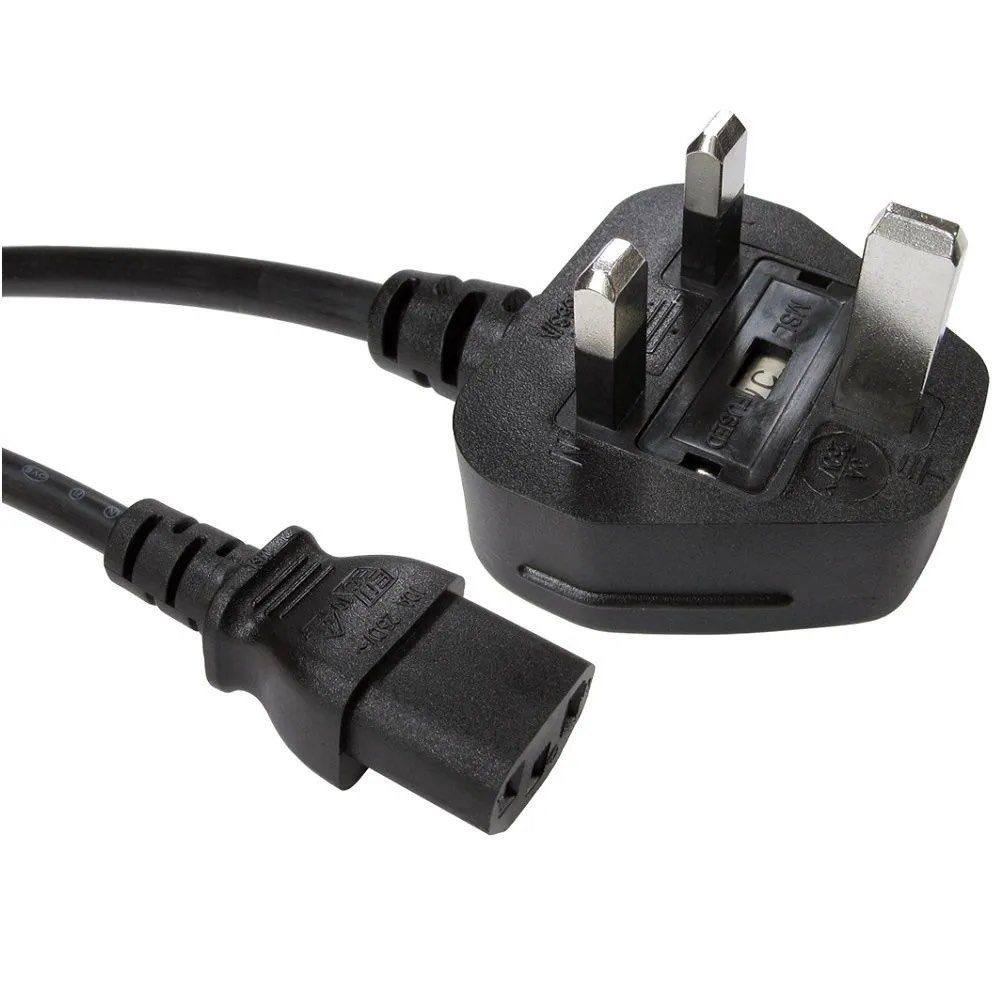Used Bundle of 2 Power cable 3pin, Computers & Tech, Parts ...