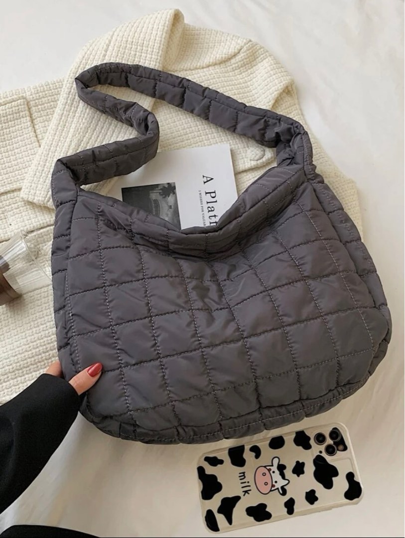 puffer cloud quilted hobo bag, Women's Fashion, Bags & Wallets, Cross-body Bags on Carousell