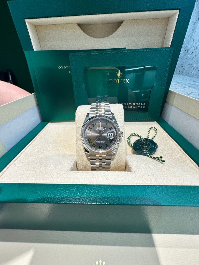 rolex 12/23 datejust Wimbledon 36mm Datejust 36 in Oystersteel and ...