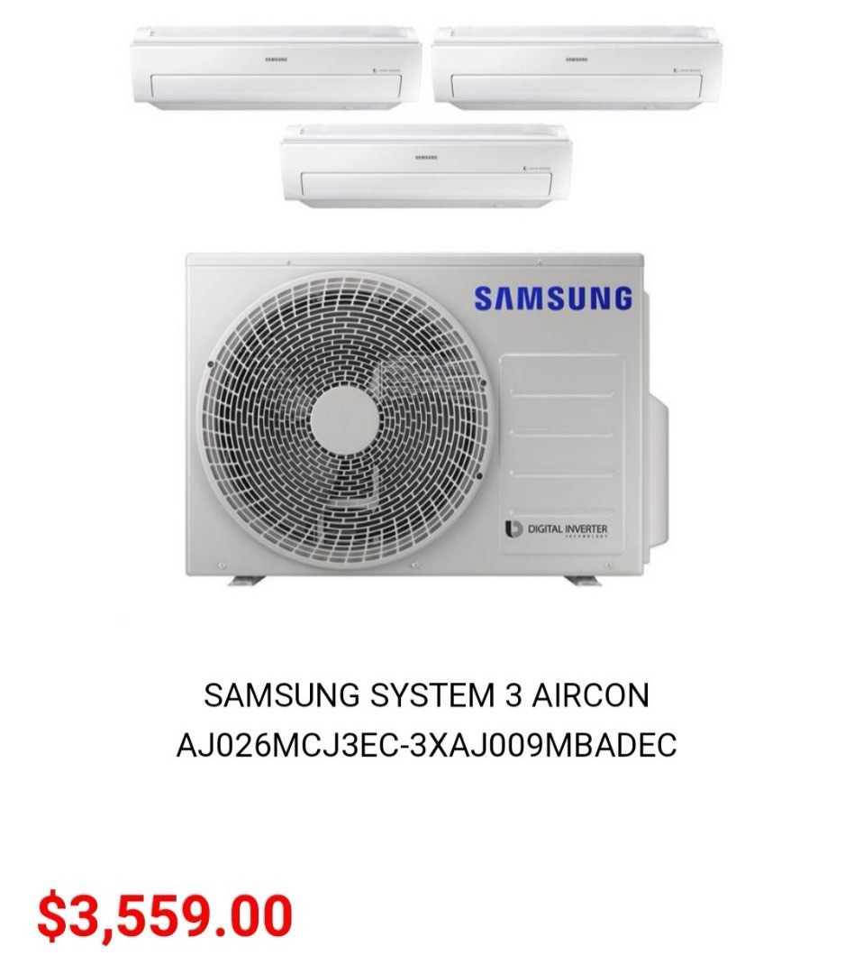 Samsung air con system 3, TV & Home Appliances, Air Conditioners ...