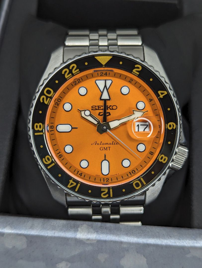 Seiko 5 GMT SSK005 Orange, Men's Fashion, Watches & Accessories ...