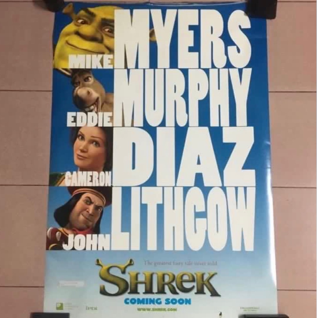 SHREK (2001) MOVIE OFFICIAL THEATRICAL ONE-SHEET POSTER (27 x 40 ...