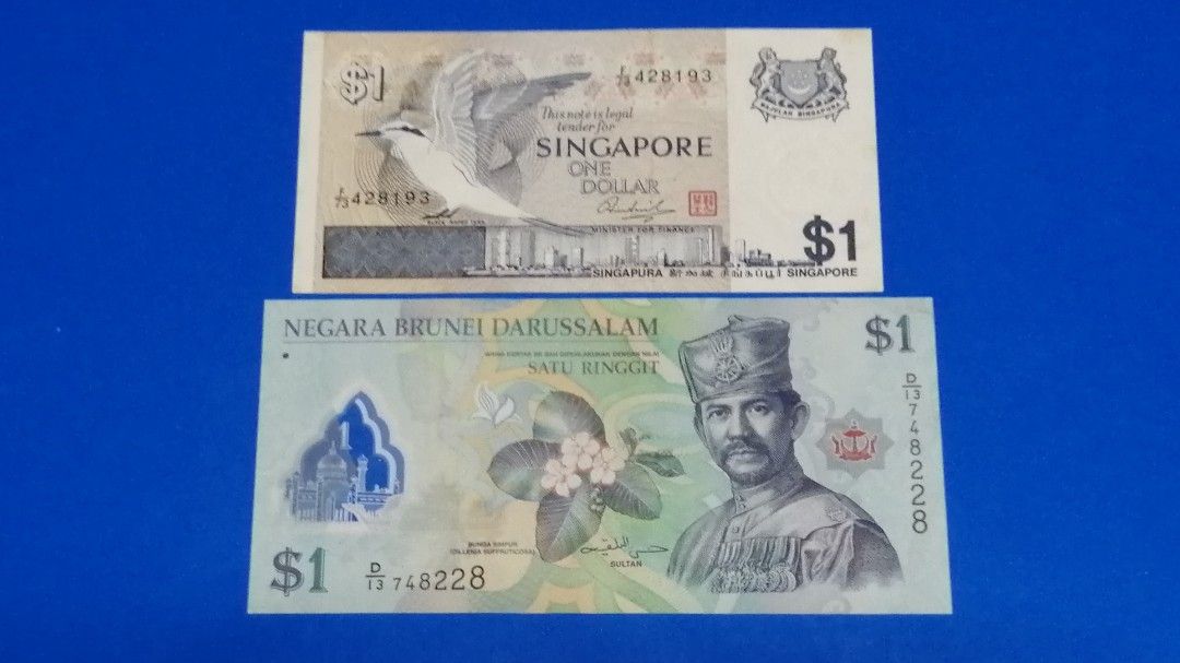 Singapore & Brunei Old Notes $1, $5, & $10 selling all 6piece at $88 ...
