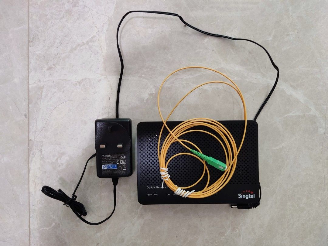 SingTel ONT Fibre Box, Computers & Tech, Parts & Accessories ...