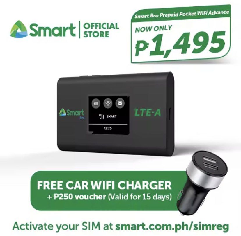 Smart Bro Pocket Wifi LTE Advance (with sim), Computers & Tech, Parts ...