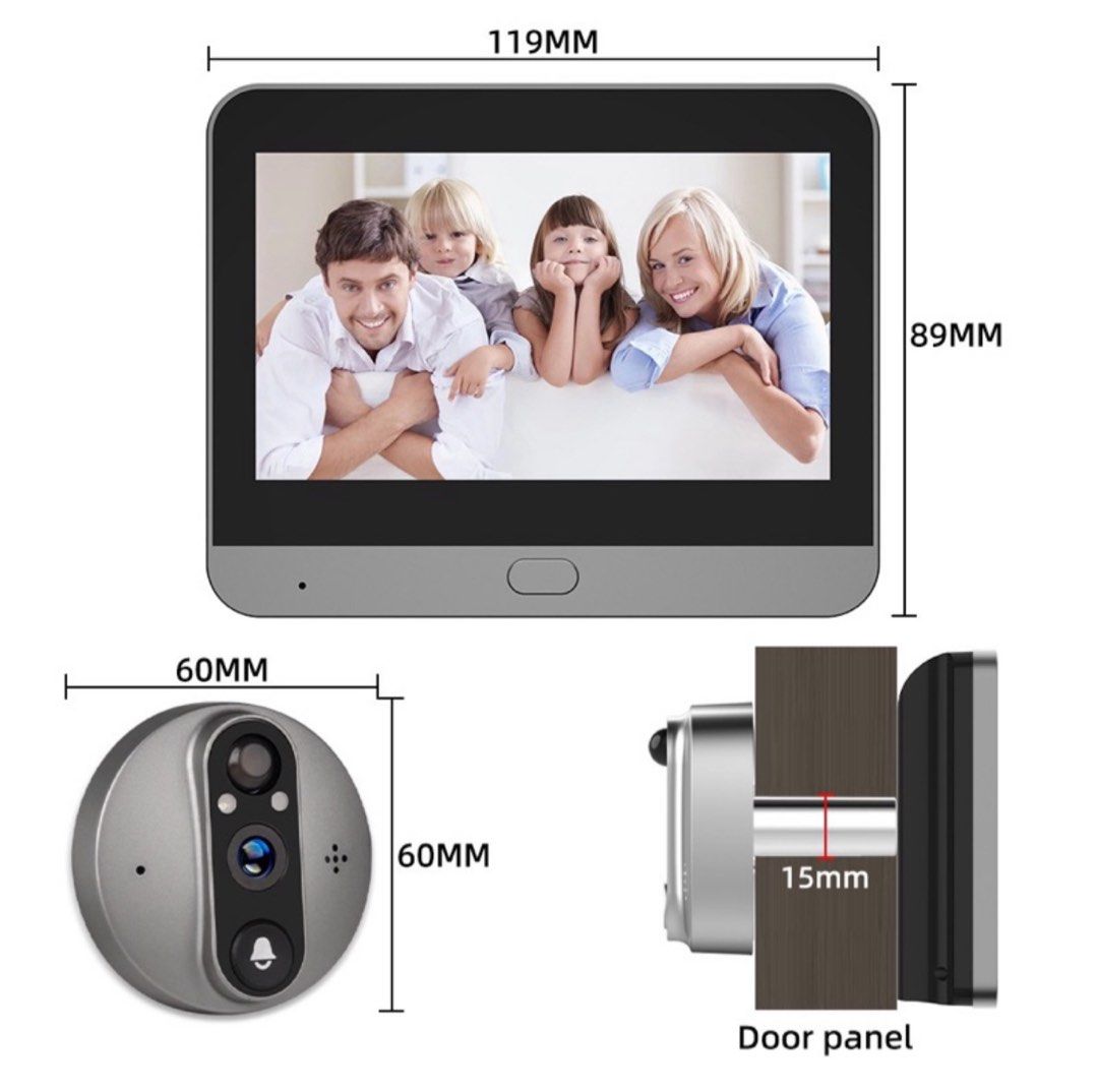 Smart Peephole Door Viewer, Furniture & Home Living, Security & Locks ...