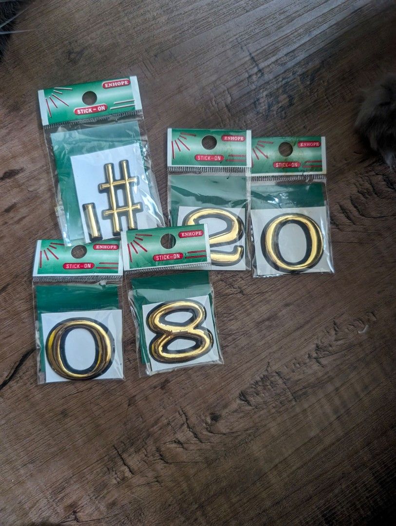 Stick On Numbers, Furniture & Home Living, Home Decor, Other Home Decor ...