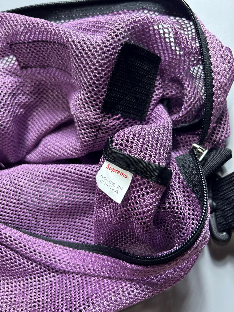 Supreme Purple Mesh Backpack & Duffle Bag, Women's Fashion, Bags ...