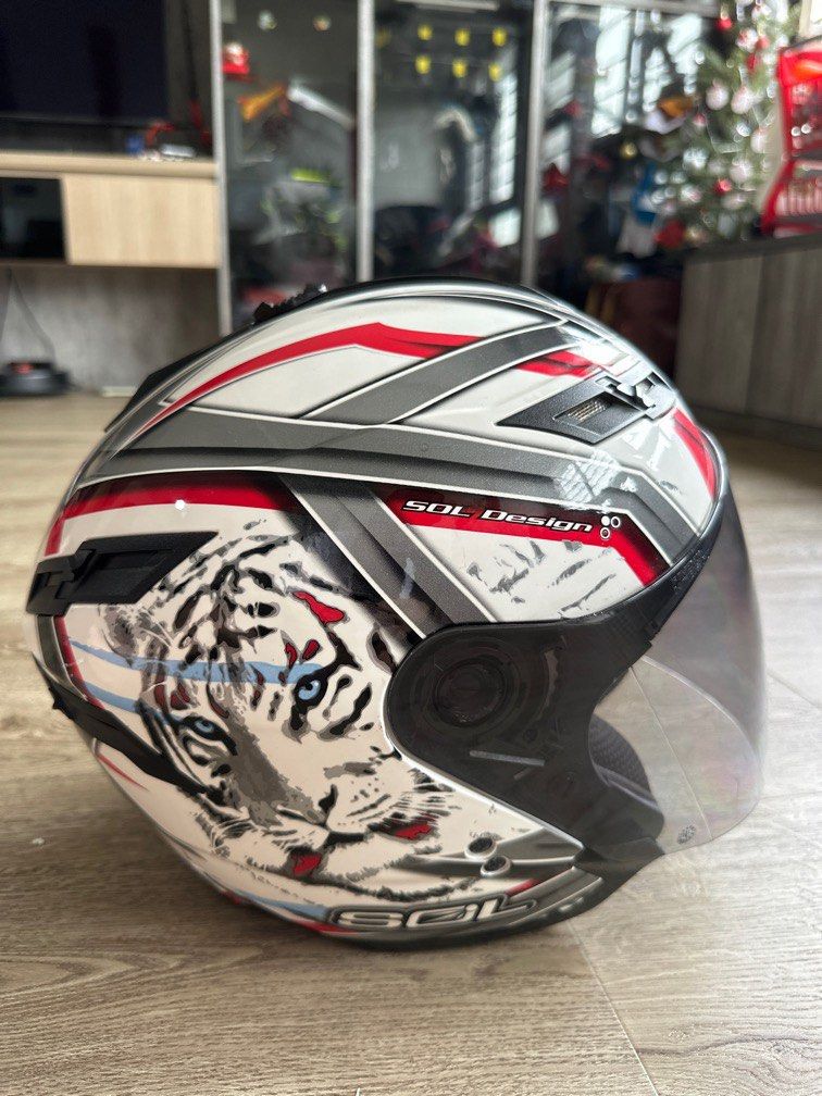 Taiwan SOL Helmets Full Face SF-1 TIGER for motorcycle GMAX double lens ...