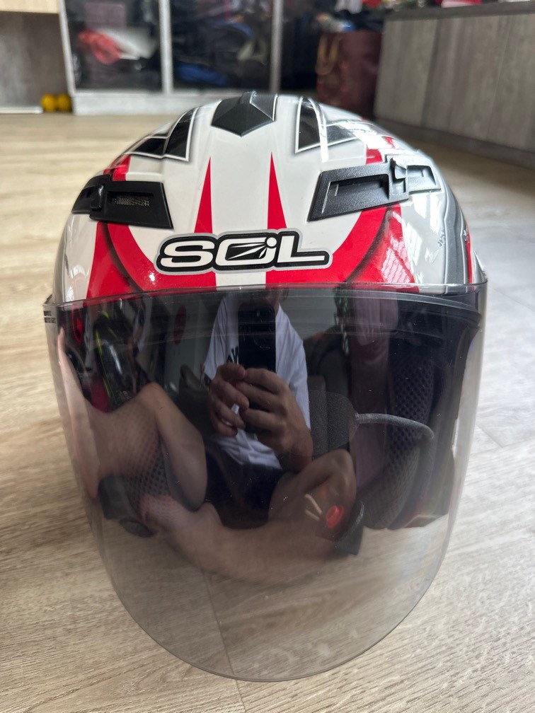 Taiwan SOL Helmets Full Face SF-1 TIGER for motorcycle GMAX double lens, Motorcycles, Motorcycle ...
