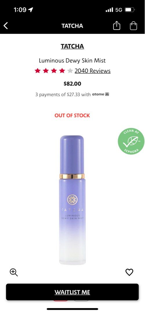 Tatcha Luminous Dewy Skin Mist, Beauty & Personal Care, Face, Makeup on ...