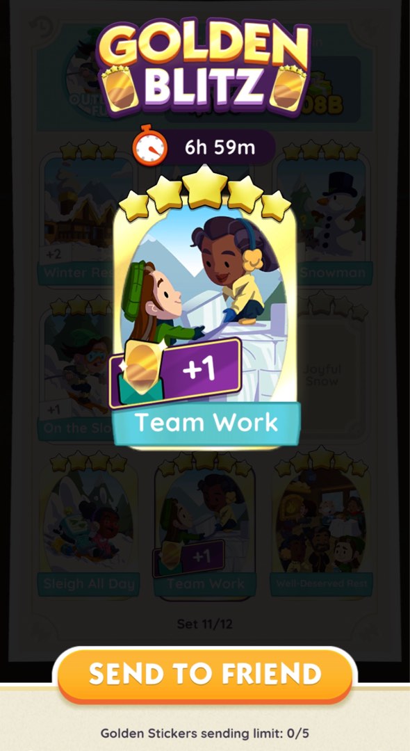 Team work monopoly go sticker, Video Gaming, Gaming Accessories, In ...