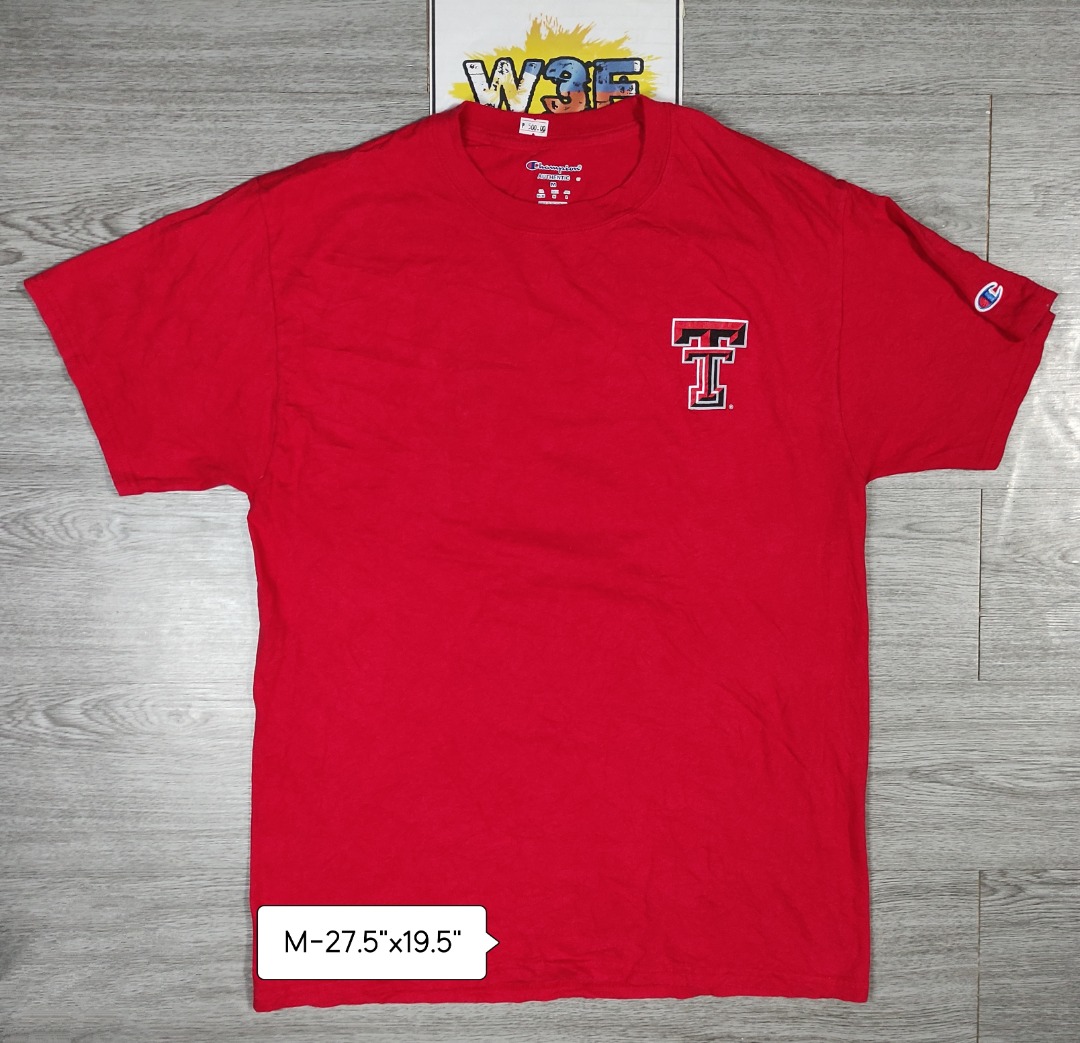 TEXAS TECH W/ BIG BACK HIT LOGO MEDIUM RED - CHAMPION, Men's Fashion ...