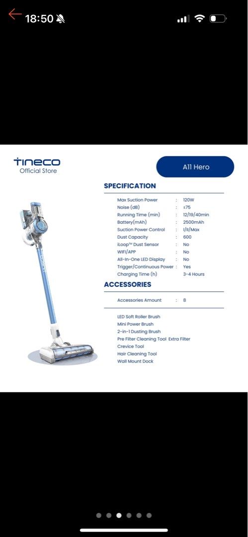 TINECO A11 hero vacuum cleaner, TV & Home Appliances, Vacuum Cleaner ...