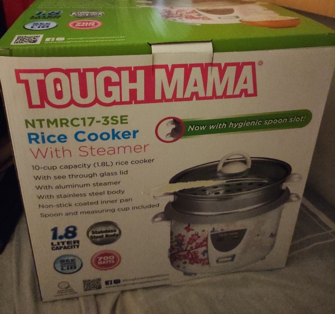 Tough Mama 1.8L rice cooker with steamer, TV & Home Appliances, Kitchen ...