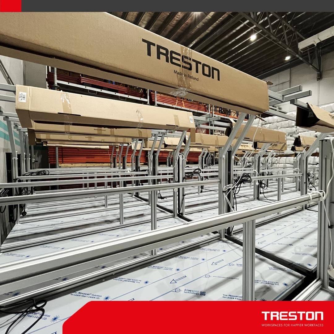 TRESTON Heavy Duty Adjustable Height Steel Workbench Worktop with ...