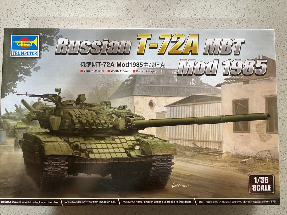 TRUMPETER 1/35 T-72 Mod 1985 @ $45, Hobbies & Toys, Toys & Games on Carousell