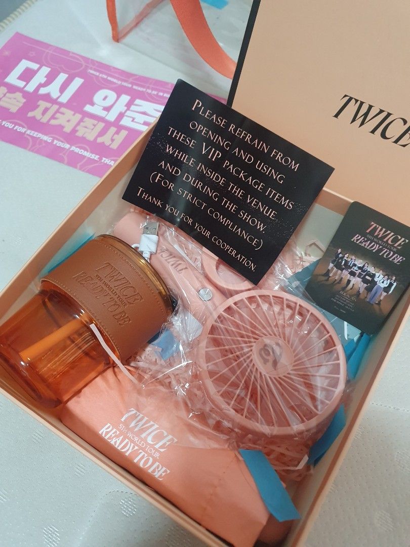 TWICE Ready To Be RTB VIP package box photocard fan umbrella bag ...