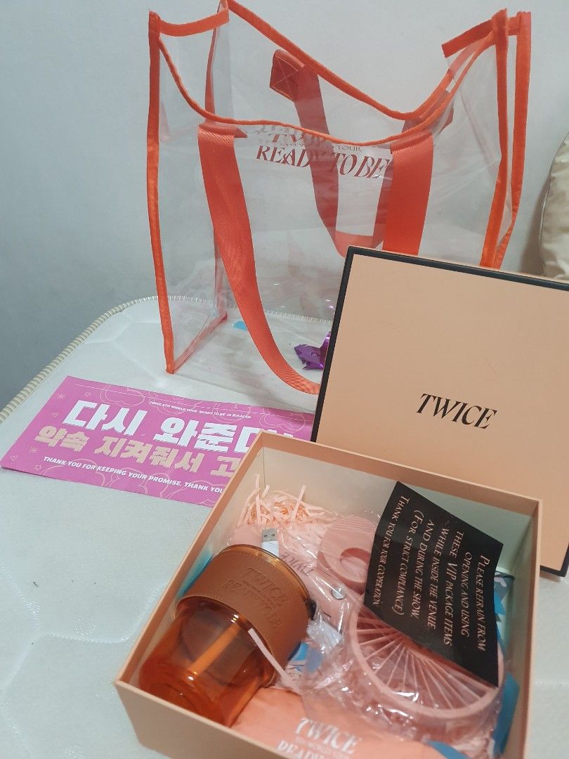 TWICE Ready To Be RTB VIP package box photocard fan umbrella bag ...